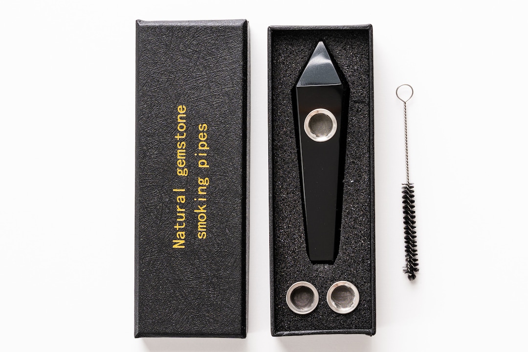 Pipas para fumar de piedras preciosas de obsidiana negra, Pipas de ...