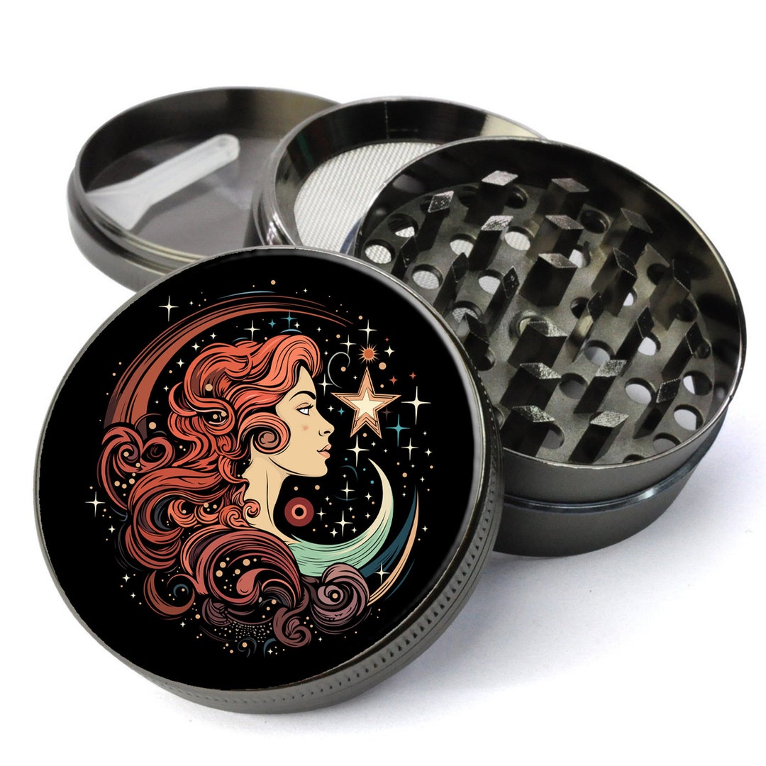 Celestial Moon Goddess Grinder, Wiccan Herb Grinder, Halloween Grinder ...