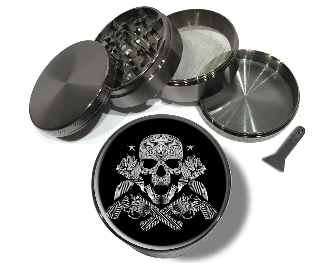 Gothic Skeleton Grinder, Halloween Party Supplies, Guns & Roses Skull ...