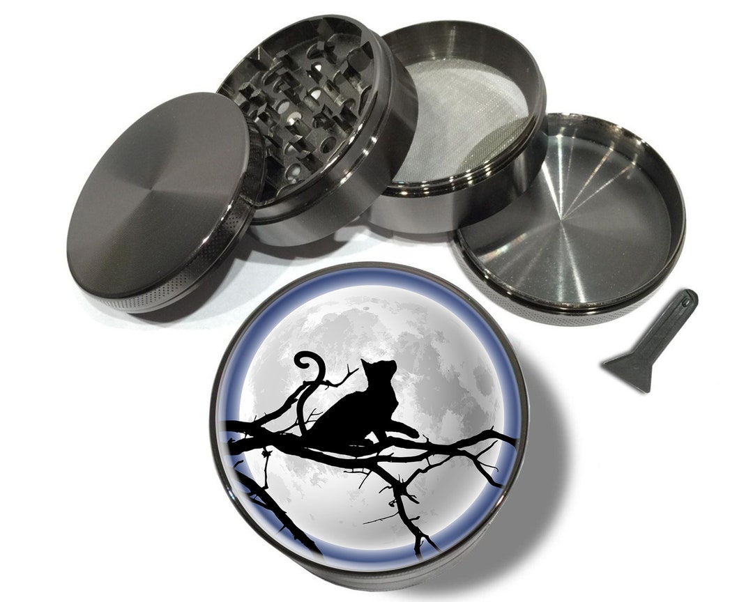 Cat With Full Moon Grinder, Halloween Grinder With Catcher, Herb ...