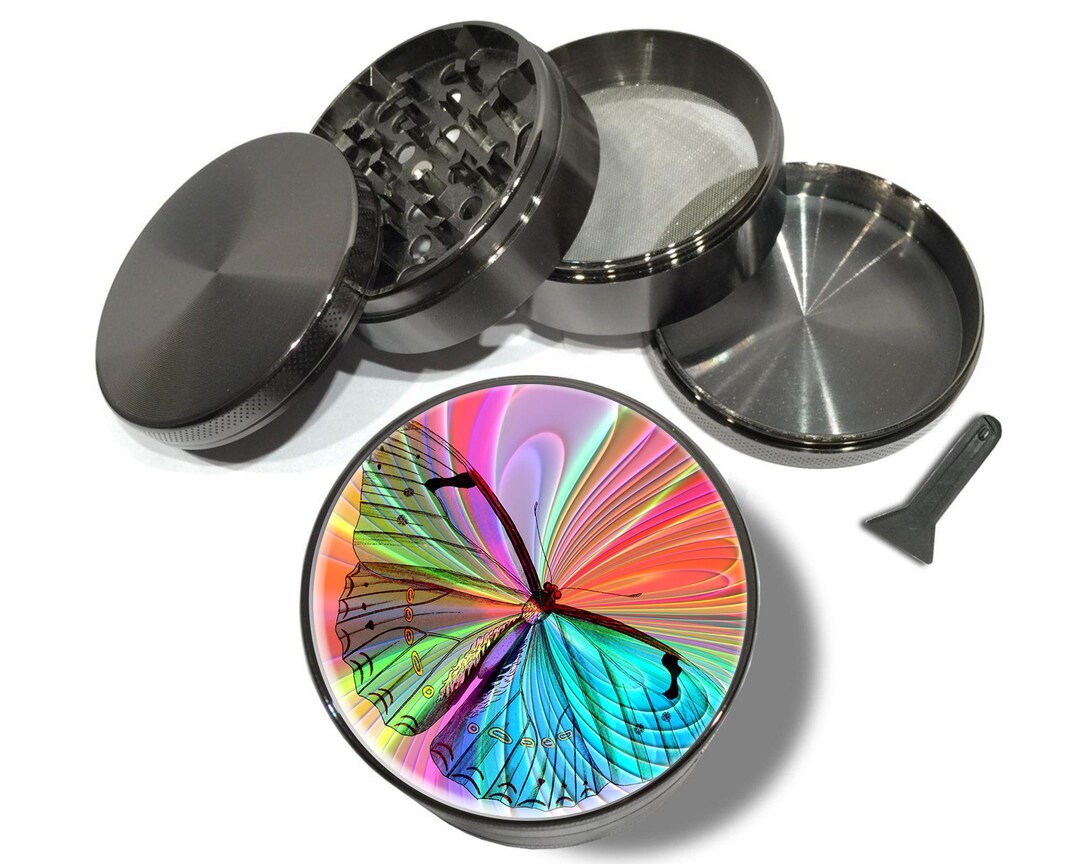Trippy Butterfly Grinder, Funky Grinder, Hippie Grinder, Extra Large 5 ...