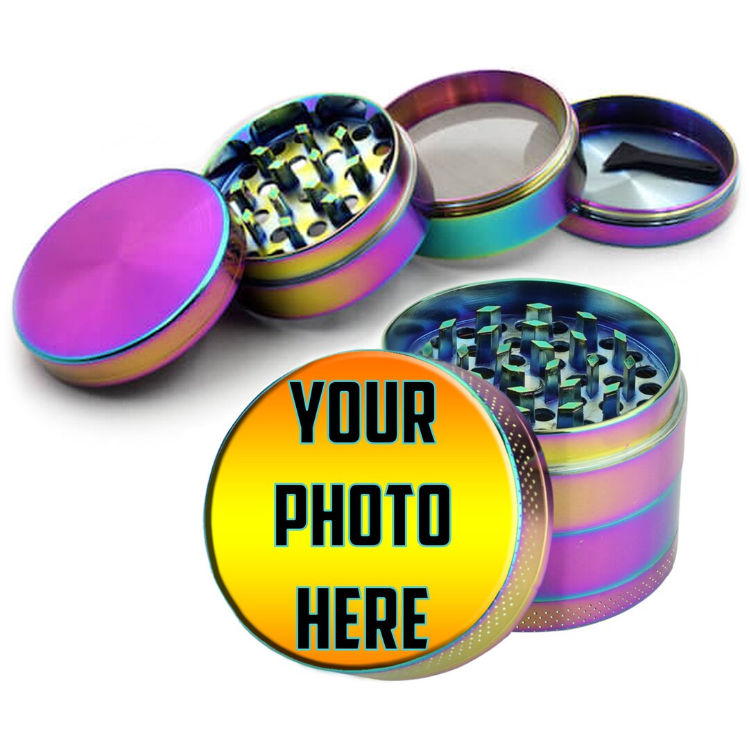Custom Grinder Rainbow Grinder Large Grinder Add Any Photo - Etsy