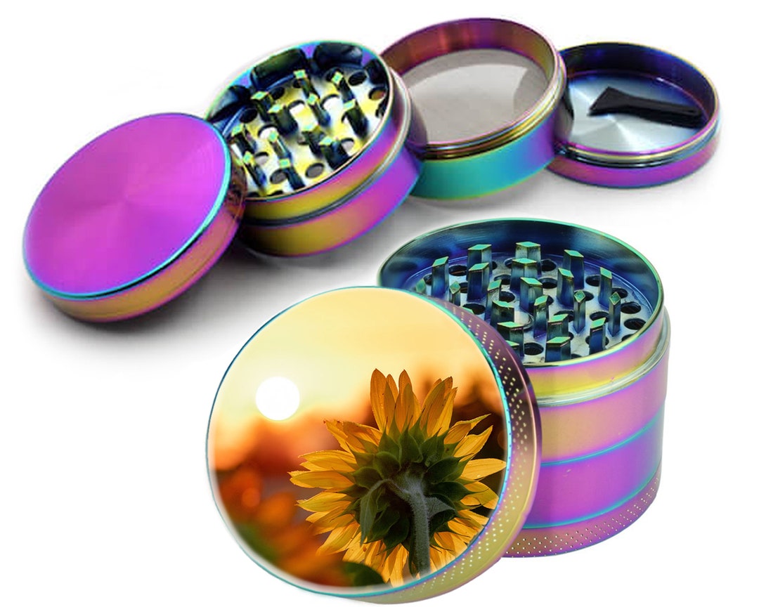Rainbow Sunflower Facing the Sun Grinder 2.5 Inch Diameter - Etsy