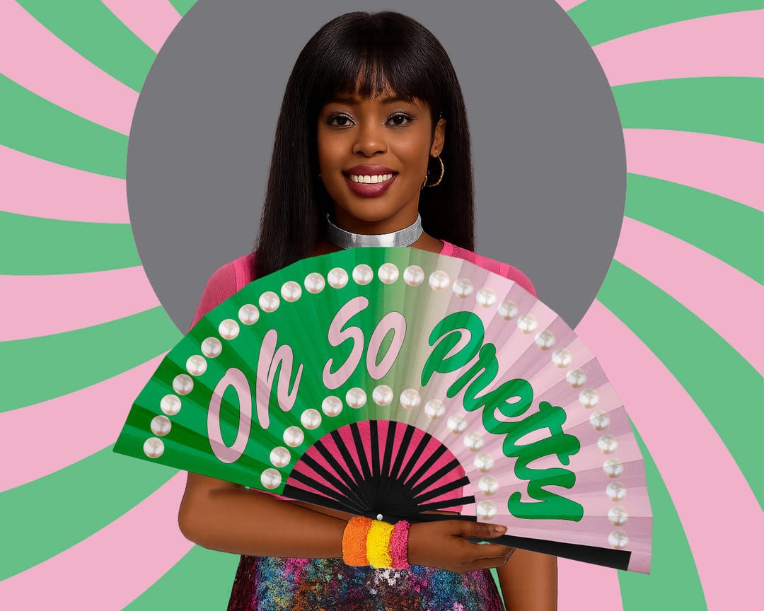 Oh so Pretty Folding Fan, Sorority Fan, Sisterhood Fan, HBCU Clack Fan ...