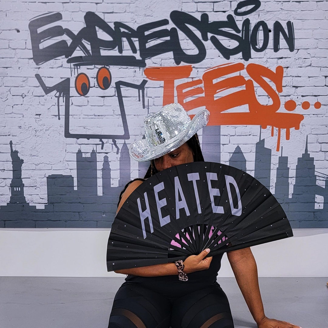 Heated Fan, Clack Fan, Big Hand Fan, Folding Hand Held Fans, Line ...