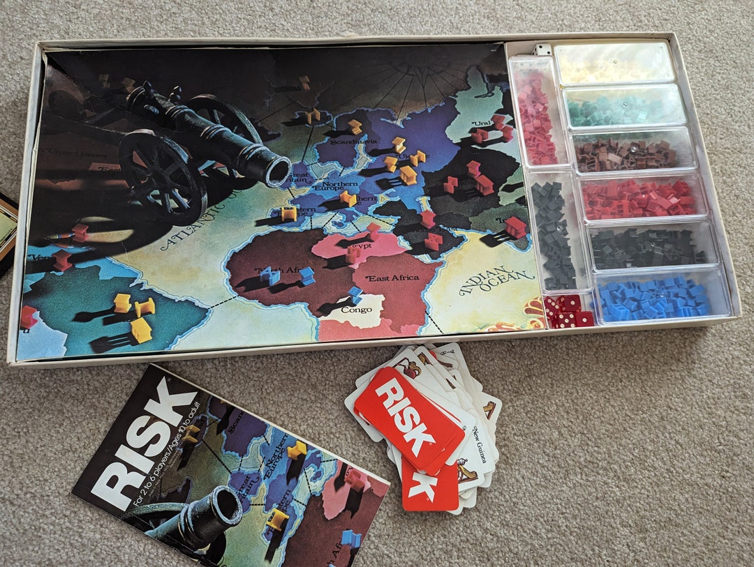 Risk W/extra Board and BOX Vintage 80s Board Game - Etsy