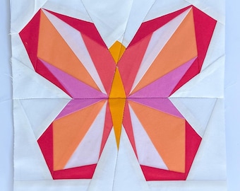 Butterfly Block PDF Pattern Three Paper Pieced Butterfly Blocks 10, 8 ...