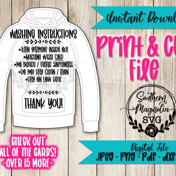 Dtf Care Instructions Svg - Etsy UK