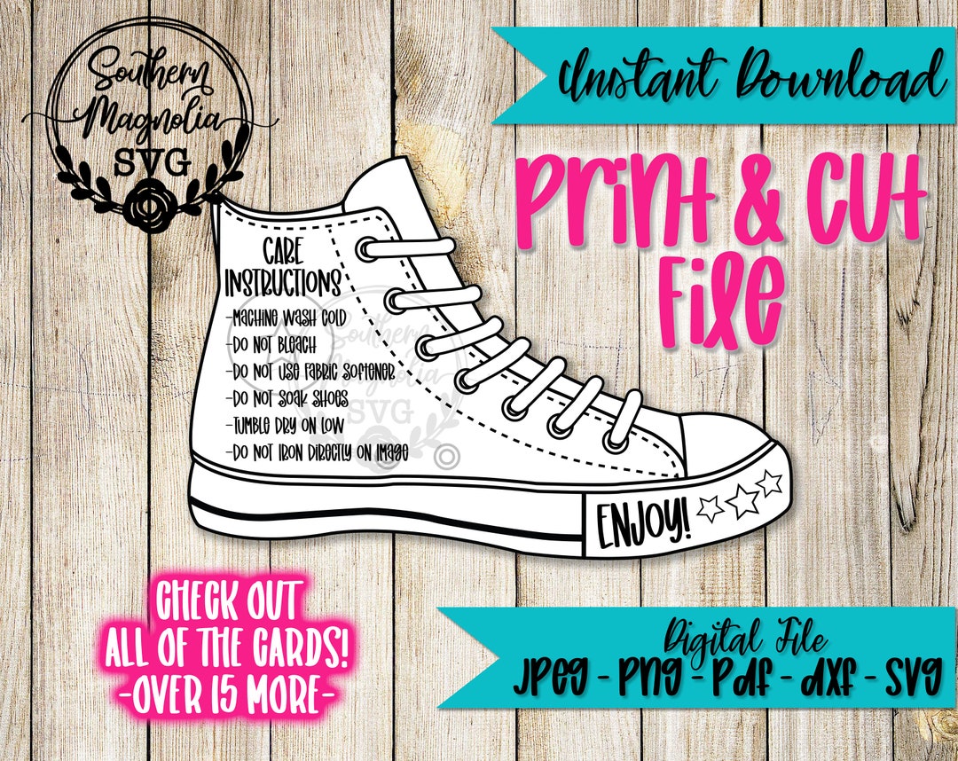 Sneaker Care Card - Shoe Care Card - Apparel Care Card - Care Card ...