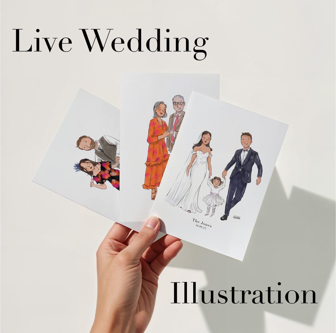Live Wedding Illustrator Live Wedding Painting Painted Favours ...