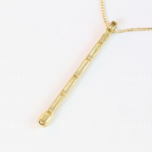 Gold Match Stick Pendant, 14k Match Pendant, Fire Matchstick Charm ...