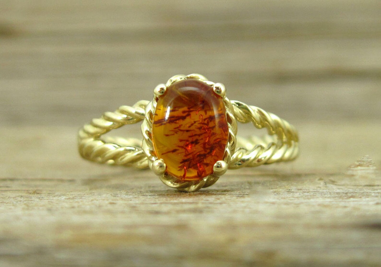 Genuine Amber Ring Golden Amber Ring Natural Baltic Amber - Etsy