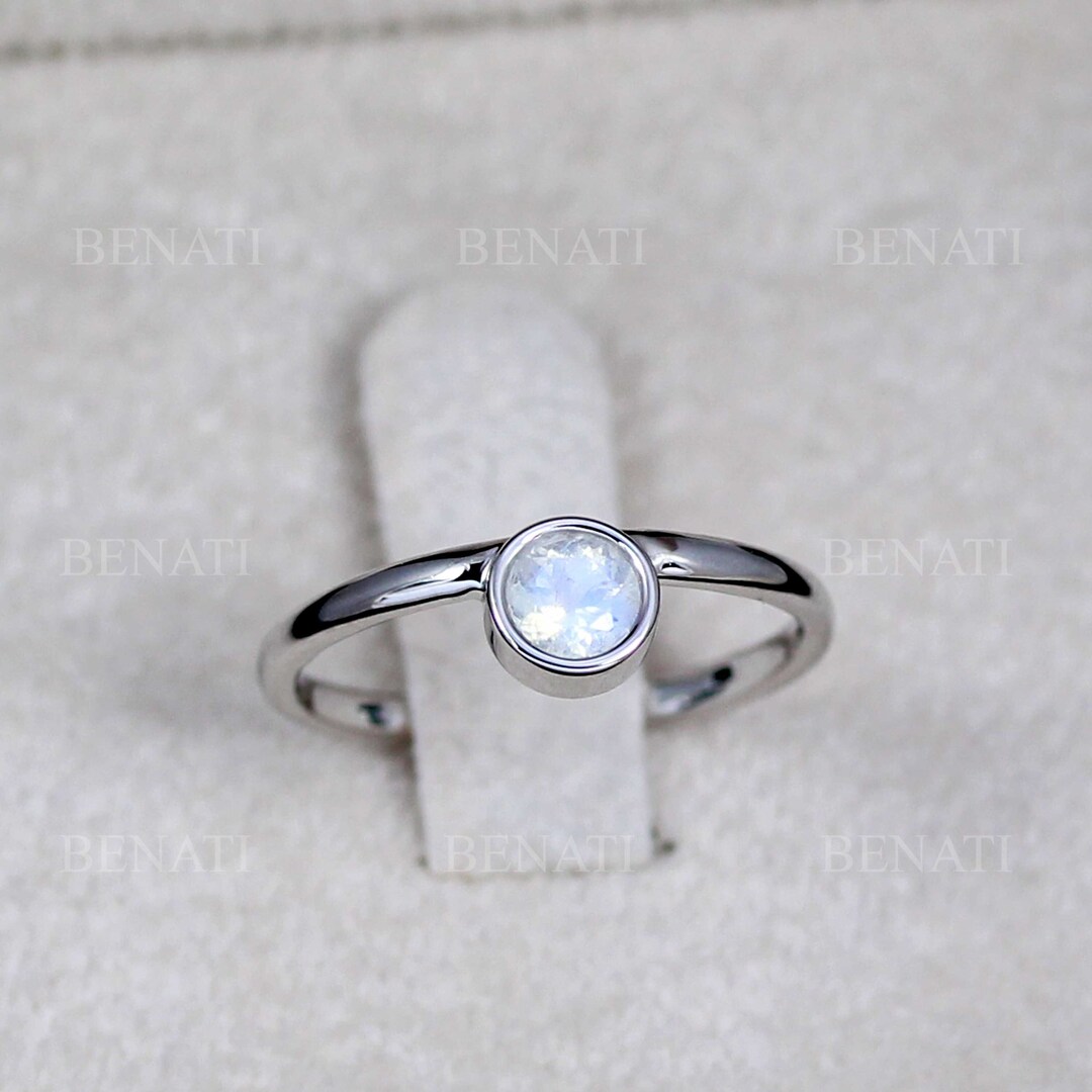 Moonstone Ring, Moonstone Stacking Ring, Moonstone Dalicate Ring ...