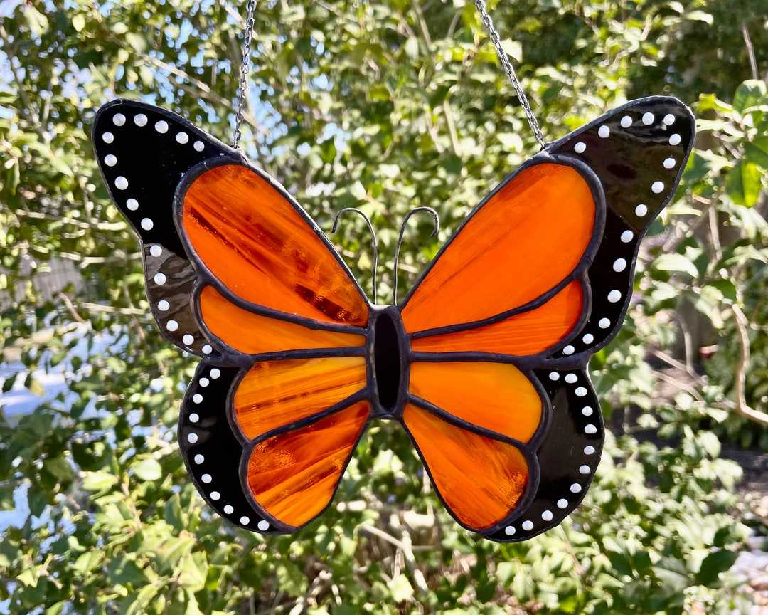 Stained Glass Monarch Butterfly - Etsy