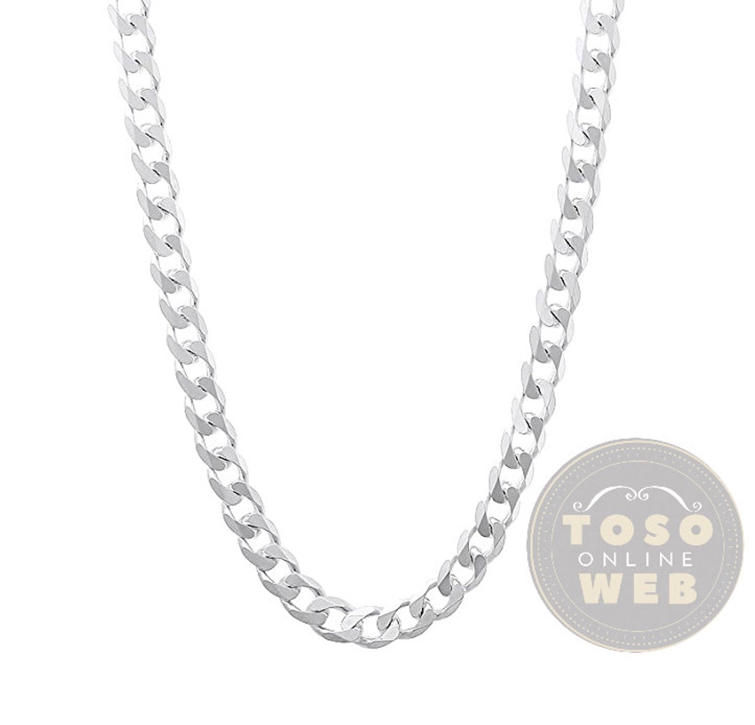 22inch - 30inch 6.8mm Sterling Silver Curb 180 Chain, .925 Sterling ...