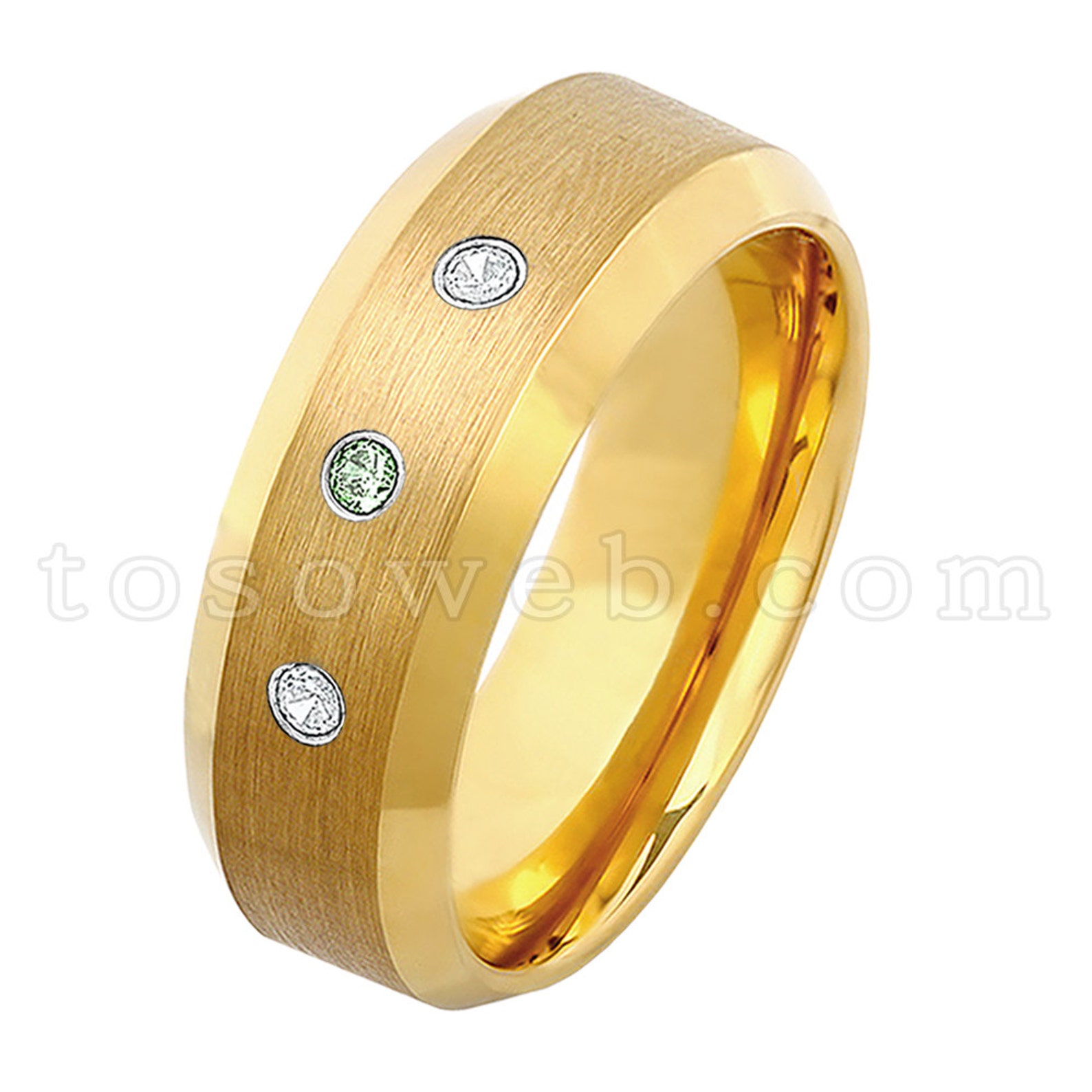 Men's Alexandrite Wedding Band June Birthstone Ring 8mm - Etsy