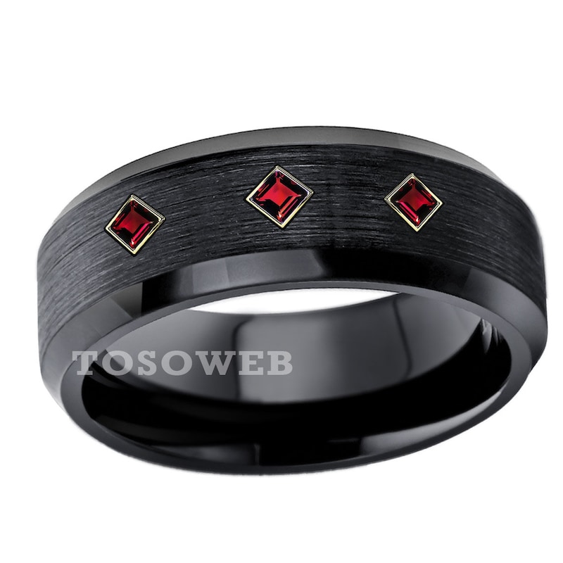 Tungsten Ruby Ring - Etsy