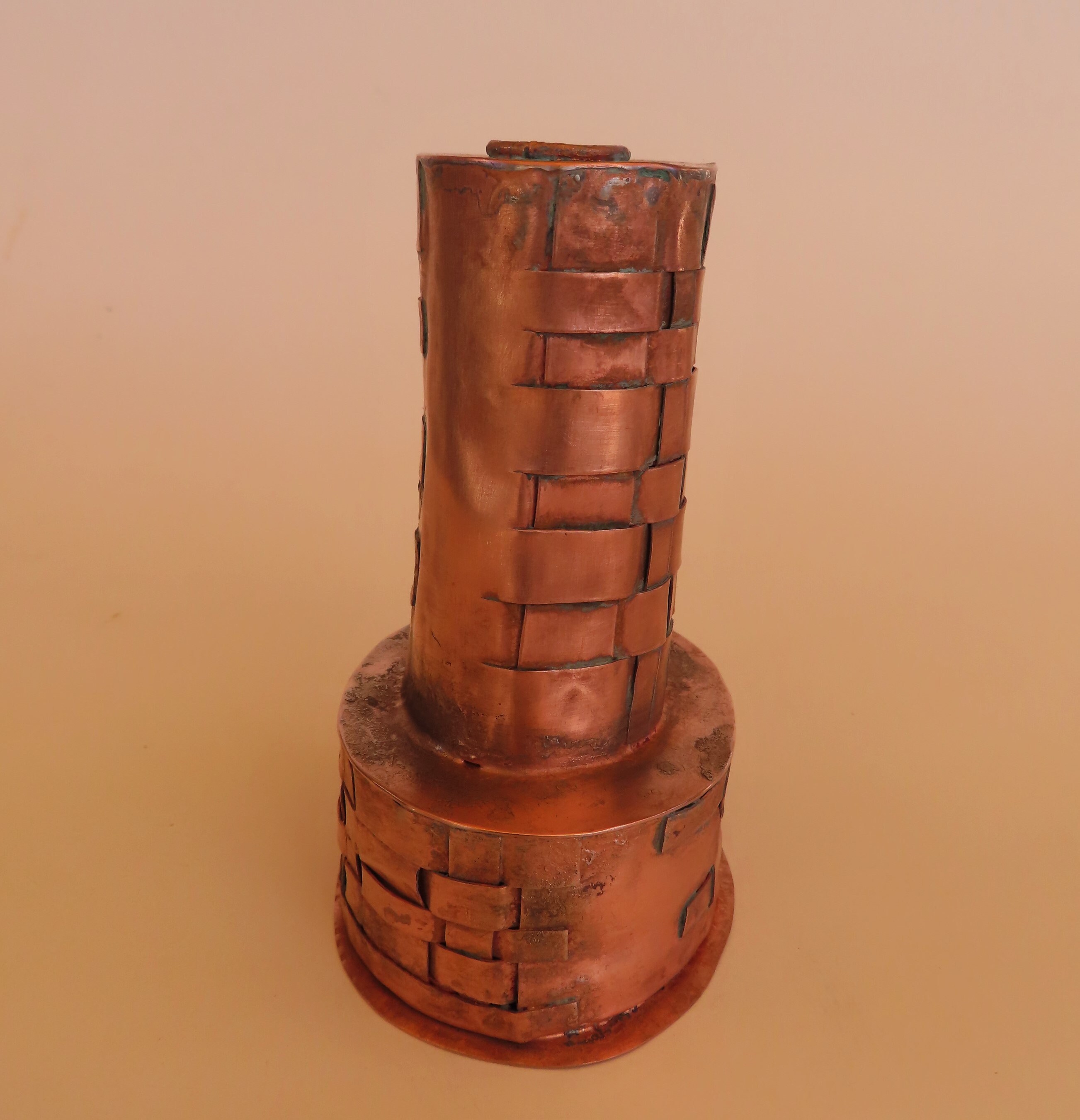 Woven Copper Stacked Two Toothbrush Holder - Etsy