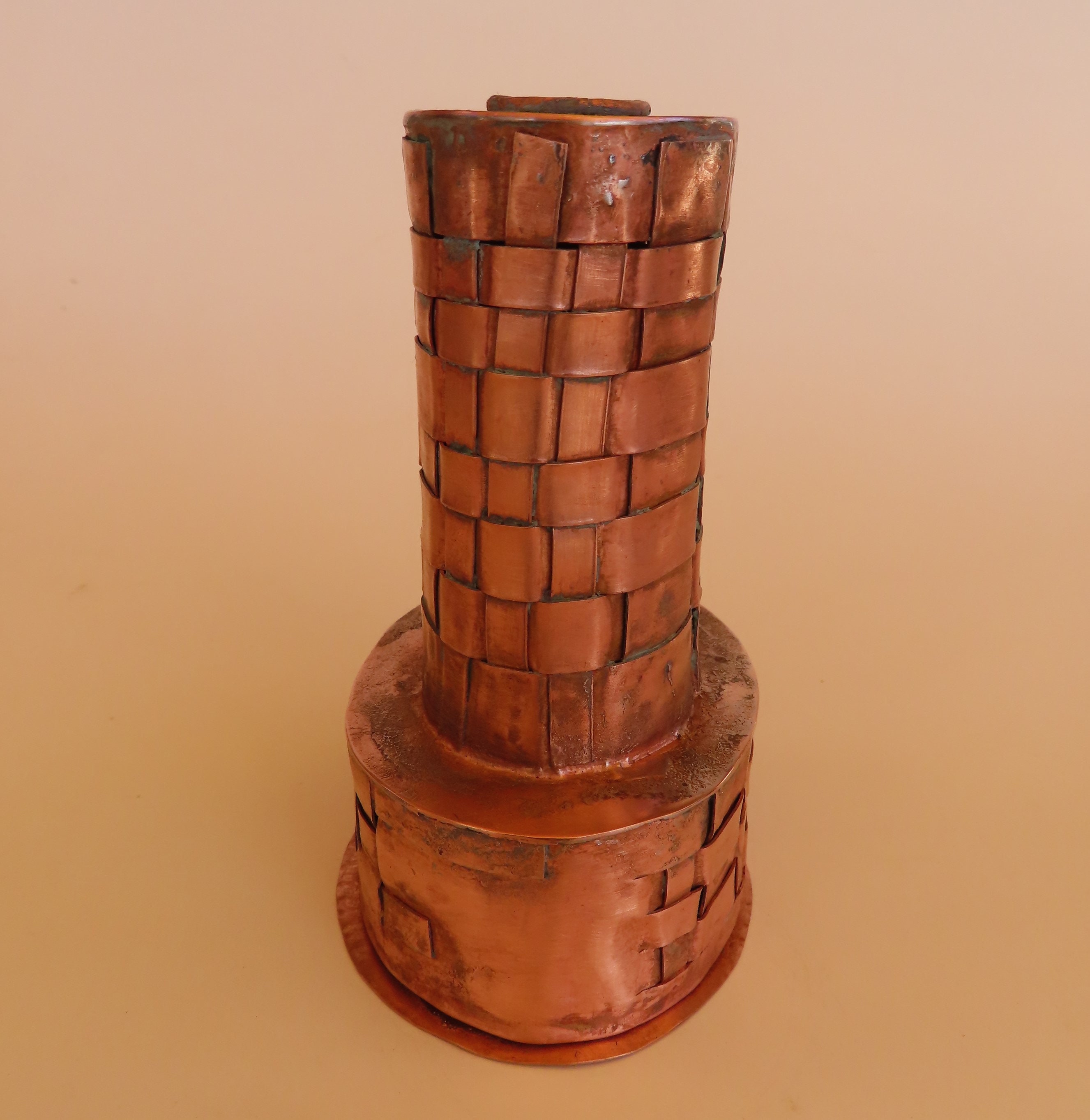 Woven Copper Stacked Two Toothbrush Holder - Etsy