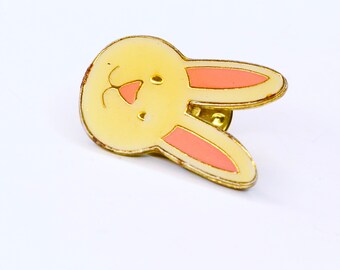 Vintage Signed Denicola Jack Rabbit Pin Brooch Big Glass Blue Eyes ...