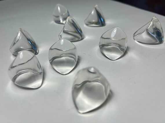 Polygon/diamond Shaped Plastic Lucite Rings **Please … - Gem
