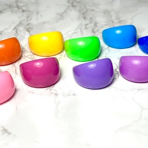 Vintage Bright Thick Plastic Statement Rings - Etsy