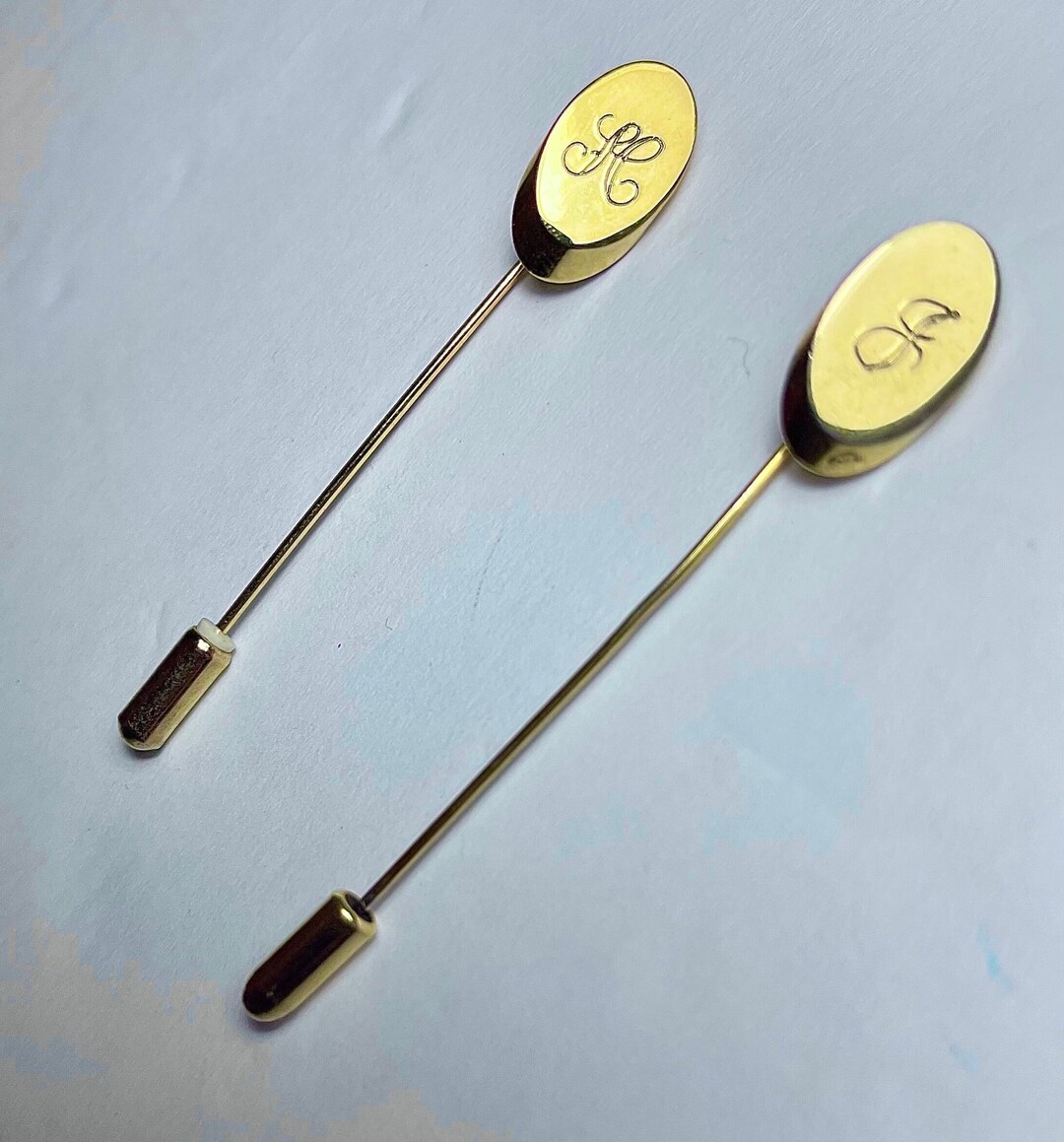 Vintage Gold-tone Initial Stick Pins - Etsy