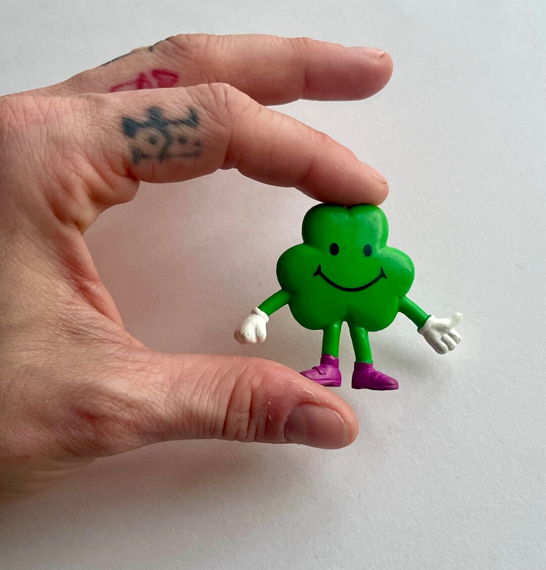 Vintage "thumbs Up" Four Leaf Clover Plastic Character Figurine - Etsy