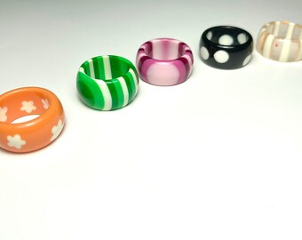 Plastic Rings - Etsy