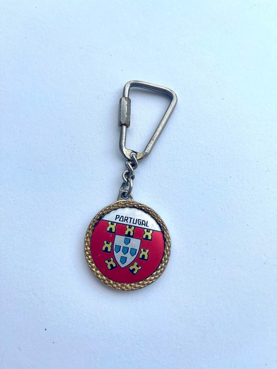 Vintage Portugal Coat of Arms Coin Keychain - Etsy