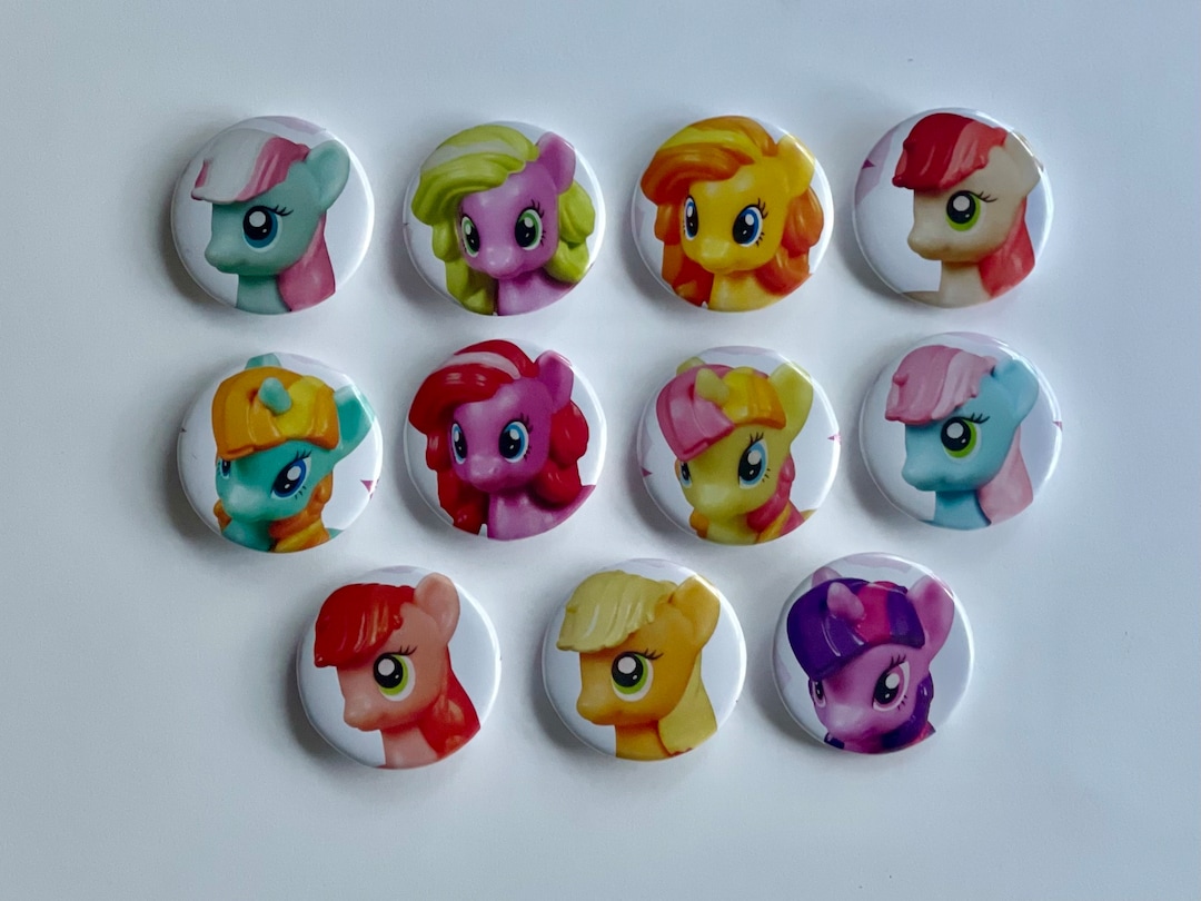 My Little Pony 1.25” Original Figurine Style Pinback Button Pins [you ...