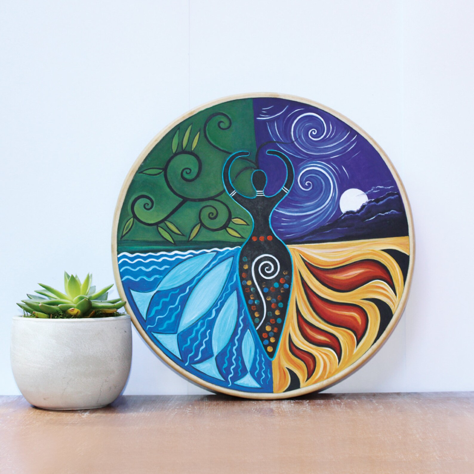 Shaman Drum Goddess of the Elements. Traditionally | Etsy