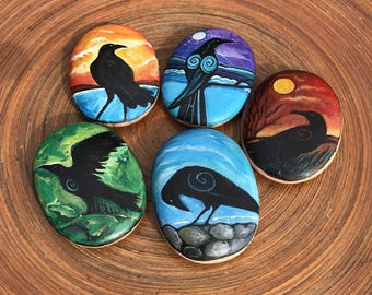 Wooden Spirit Stone: Goddess Designs 5 Unique Hand Painted Designs - Etsy