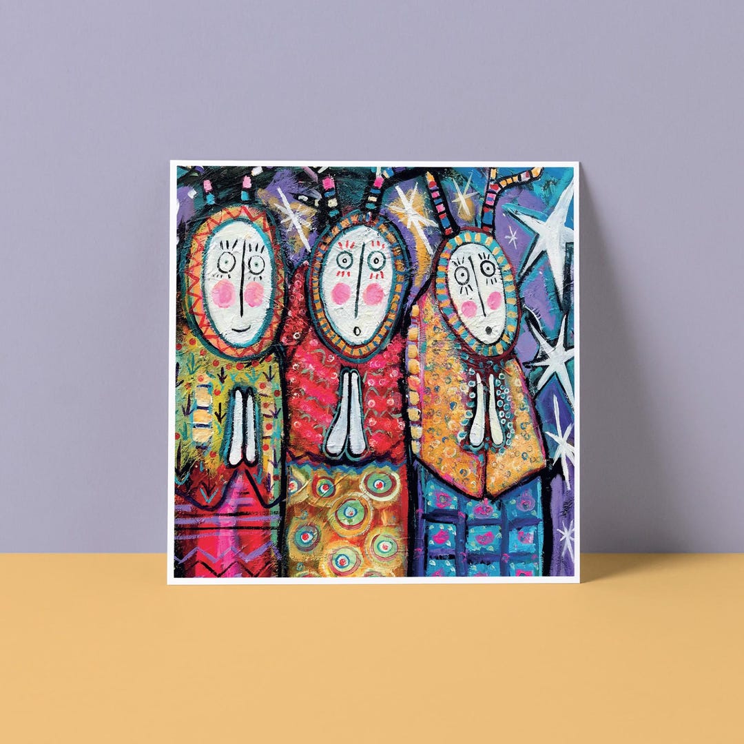 Greetings Card. Three Wise Druids. Unique Shamanic Style Artwork - Etsy