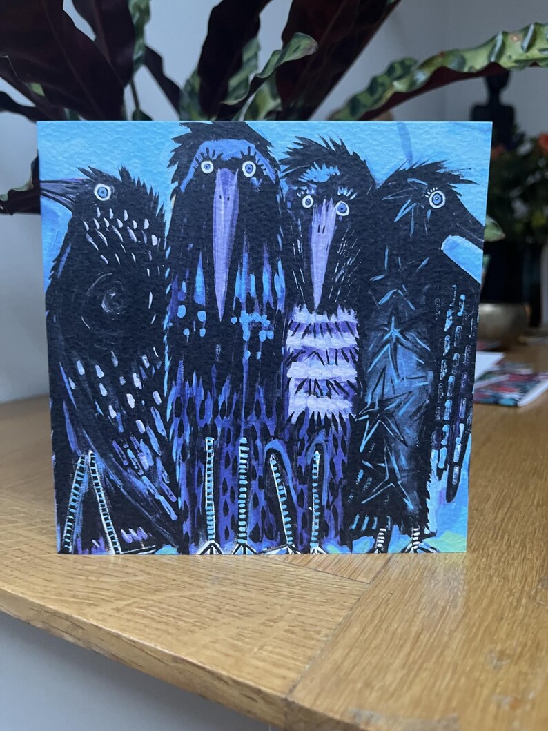 Greeting Card. Crow Bros - Unique Shamanic Style Artwork - Etsy UK