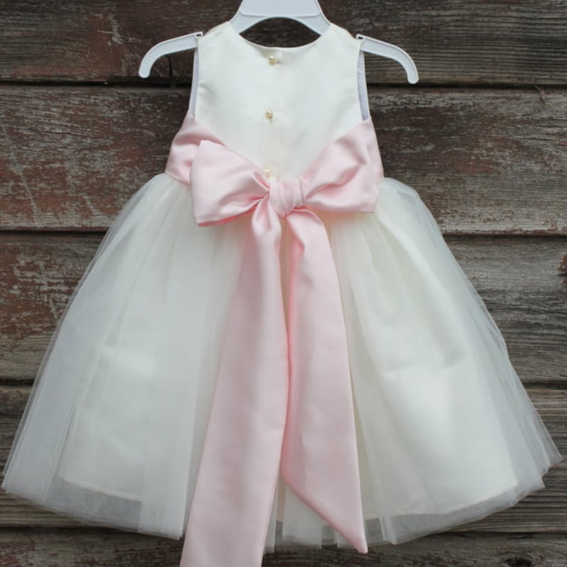 Pink Bow Girls Dress - Etsy