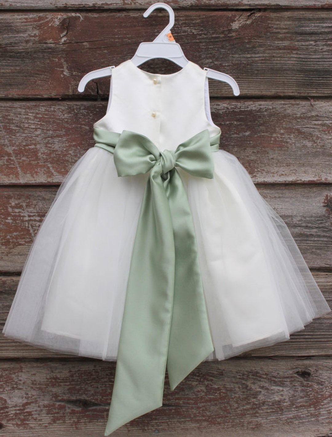 Ivory Lace Flower Girl Dress Wedding Party Holiday Bridesmaid Birthday ...