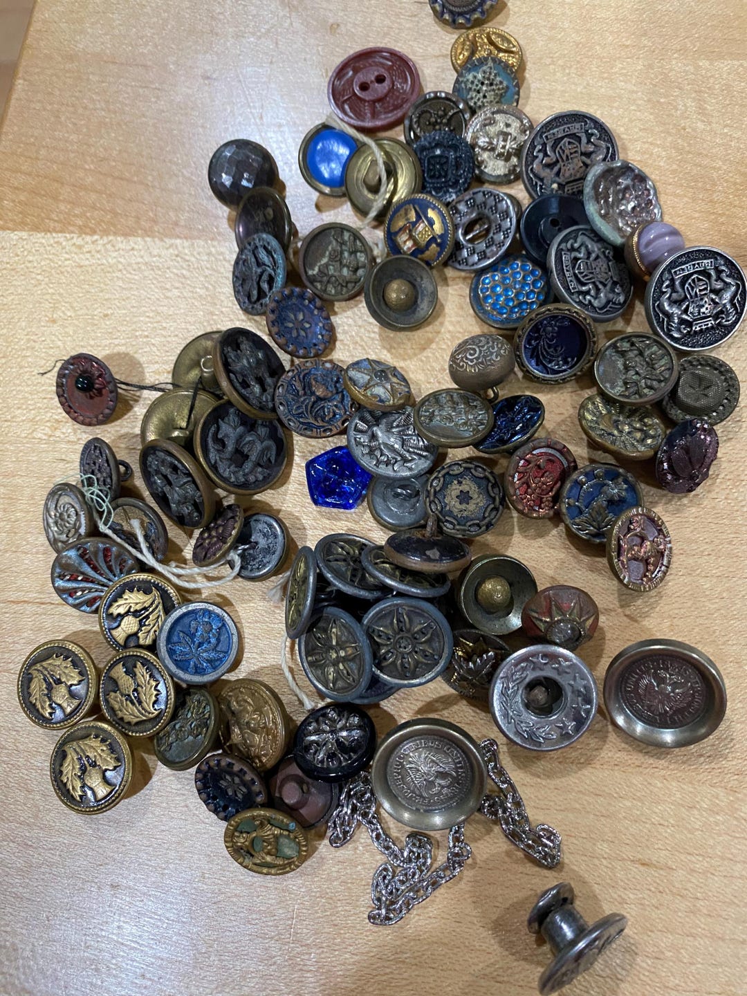 Antique & Vintage Button Lot – Metal, Glass, Enamel - Etsy