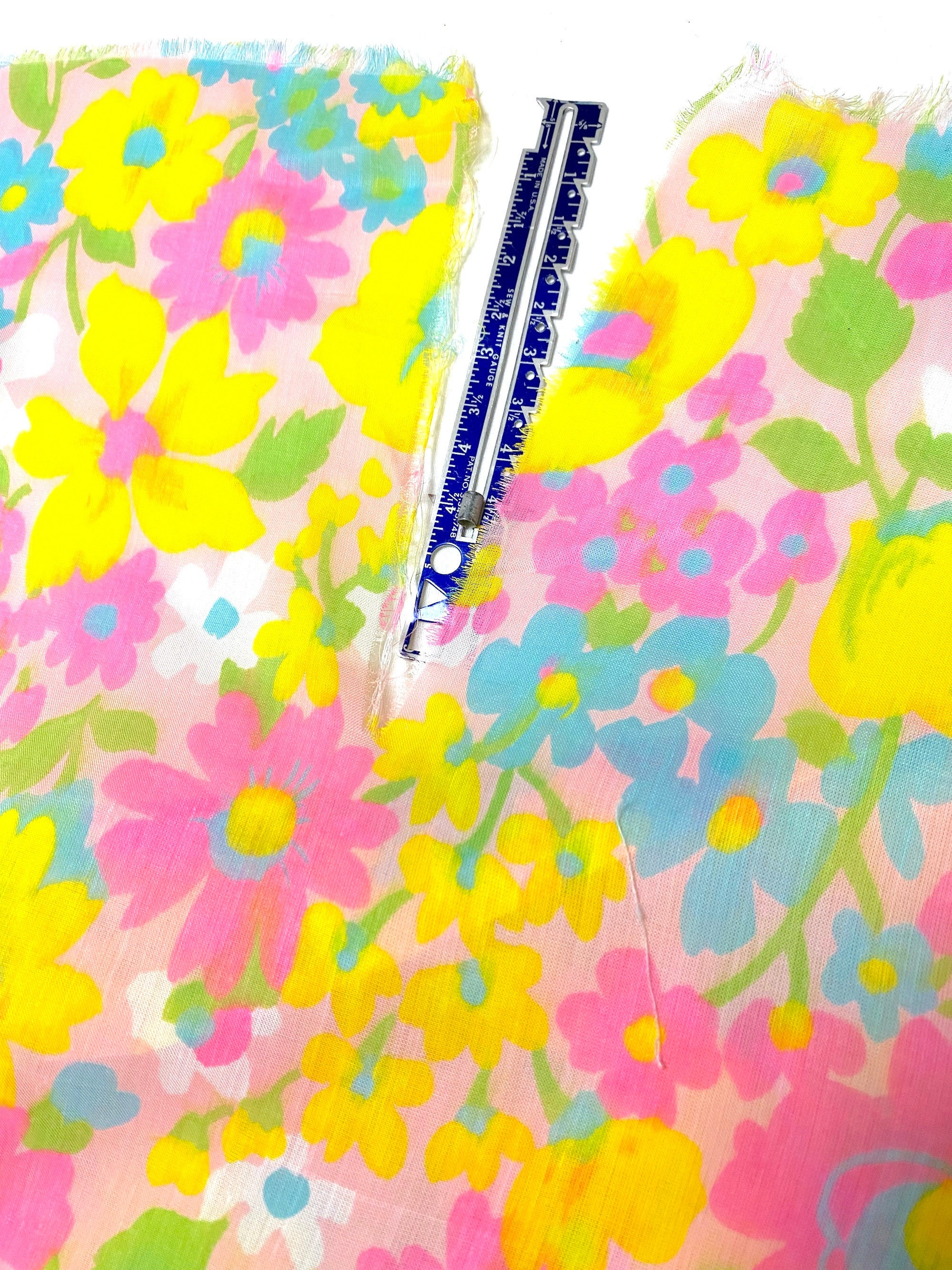 Vintage Fabric 60s NOS Neon Pop Art Design - Etsy
