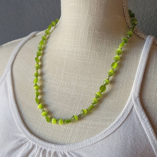 Lime Green Necklace - Etsy