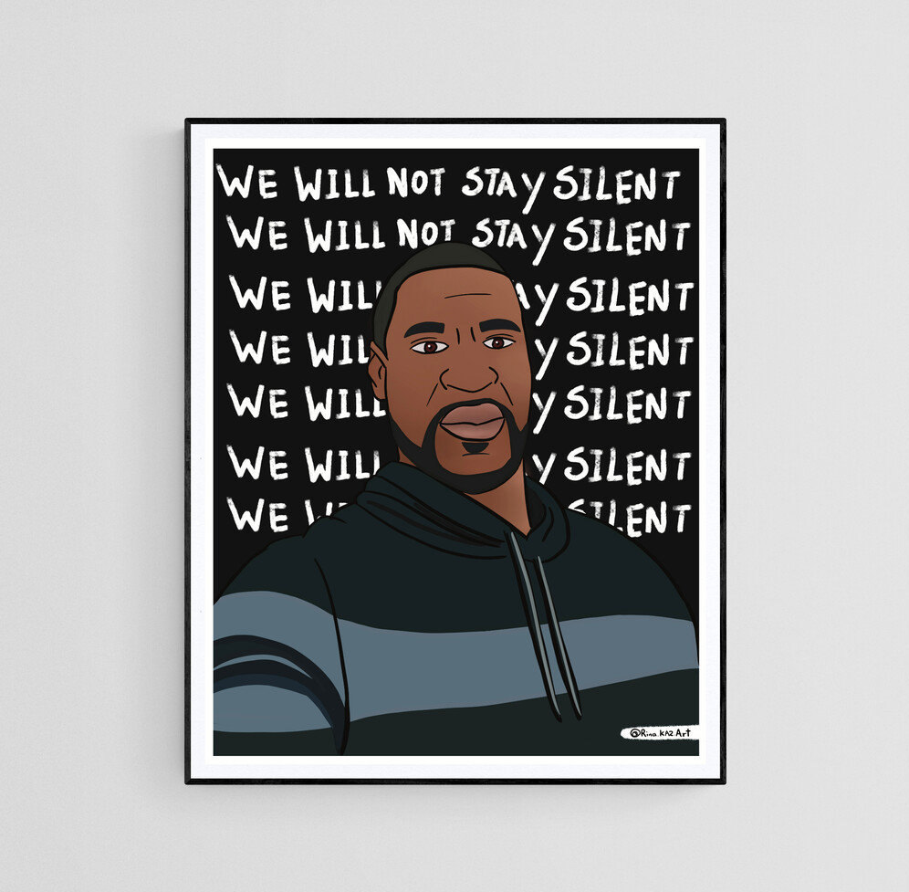 George Floyd Art Print, George Floyd Illustration, George Floyd Poster ...