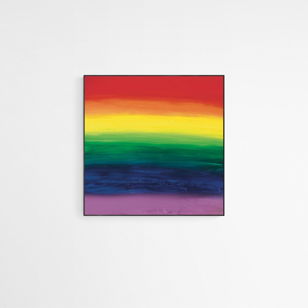 Pride Painting Art, LGBTQ+ Painting, Queer Gay Lesbian Art, Hand ...