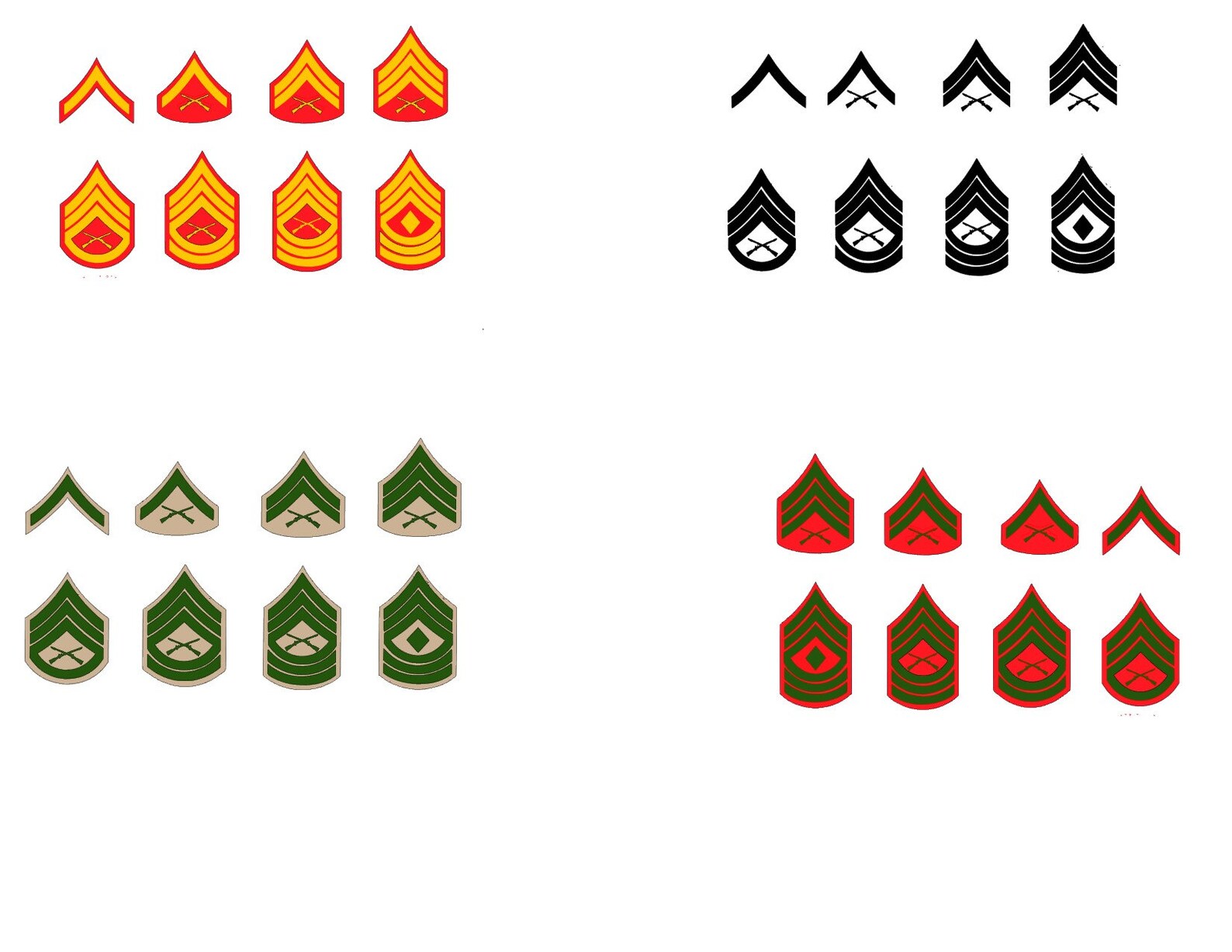 Marine Corps Enlisted Ranks USMC Ranks Vector US Marine | Etsy