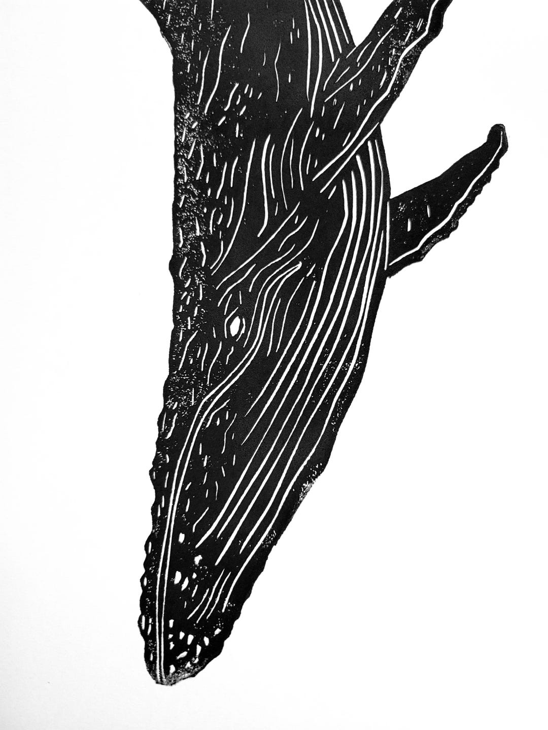 Handmade Humpback Whale Lino Print - Etsy