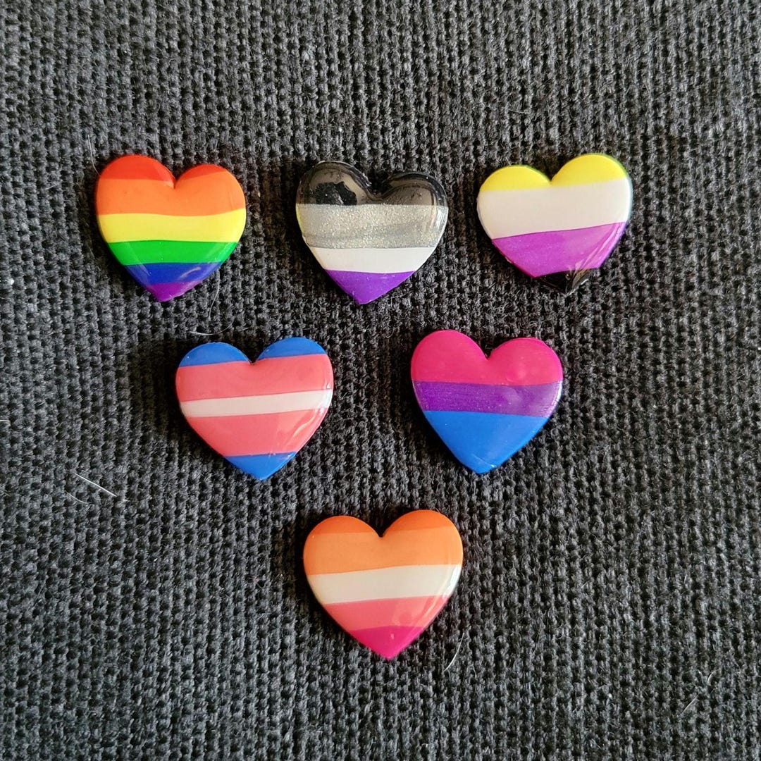 Pride Pins. Pride Heart Pins. Queer Pins. Small Pride Flag Pins. Pride ...