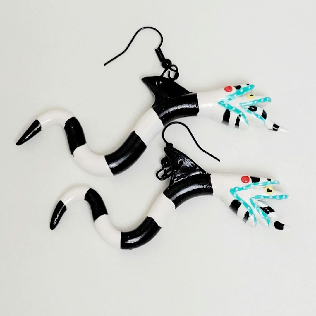 Beetlejuice Sandworm Earrings. Beetlejuice Earrings. Beetlejuice Sand ...