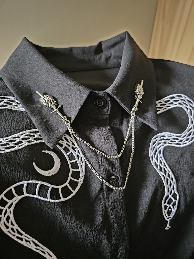 Collar Pin Chain. Sword Collar Pins. Lapel Pins. Silver Collar Chain ...