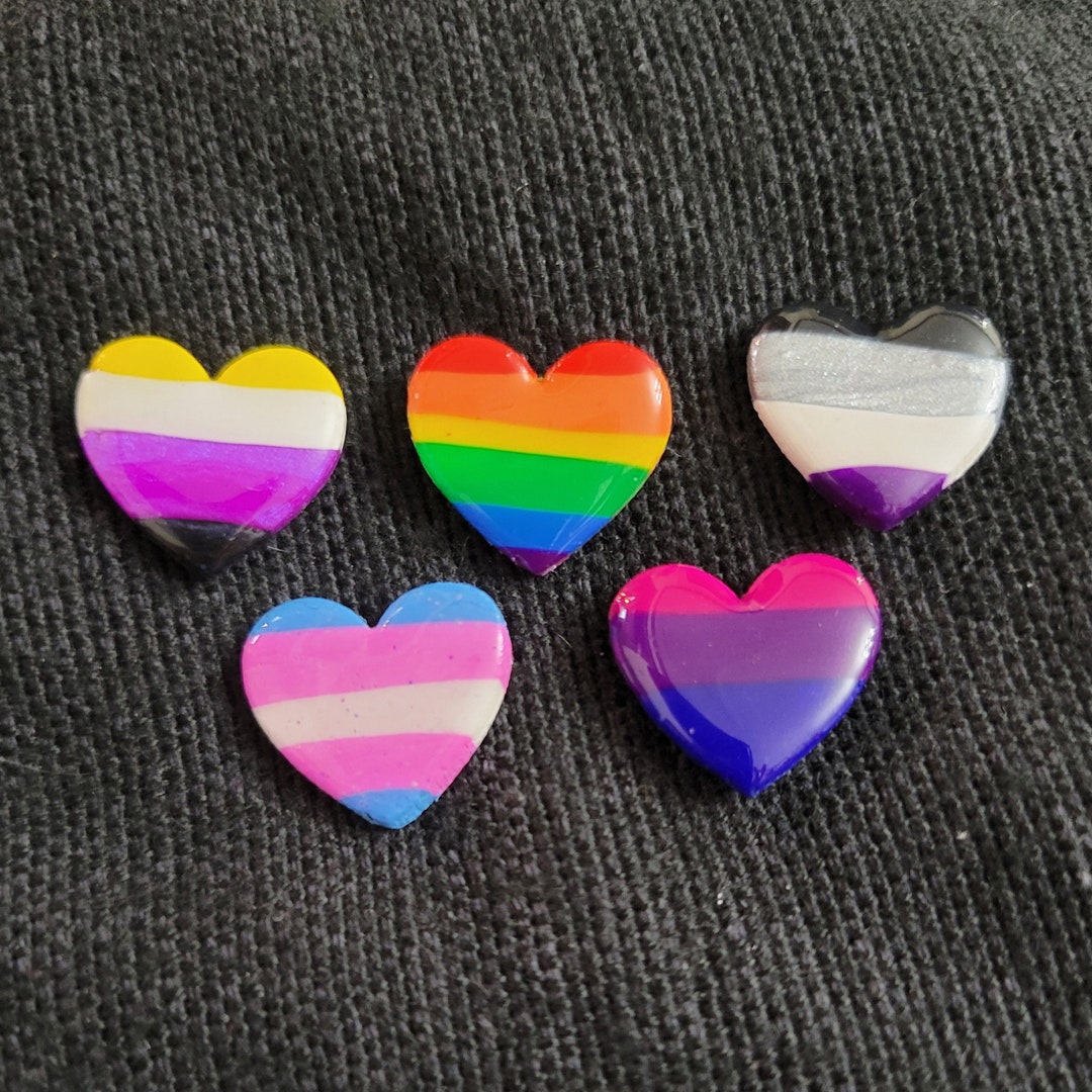 Pride Pins. Pride Heart Pins. Queer Pins. Small Pride Flag Pins. Pride ...