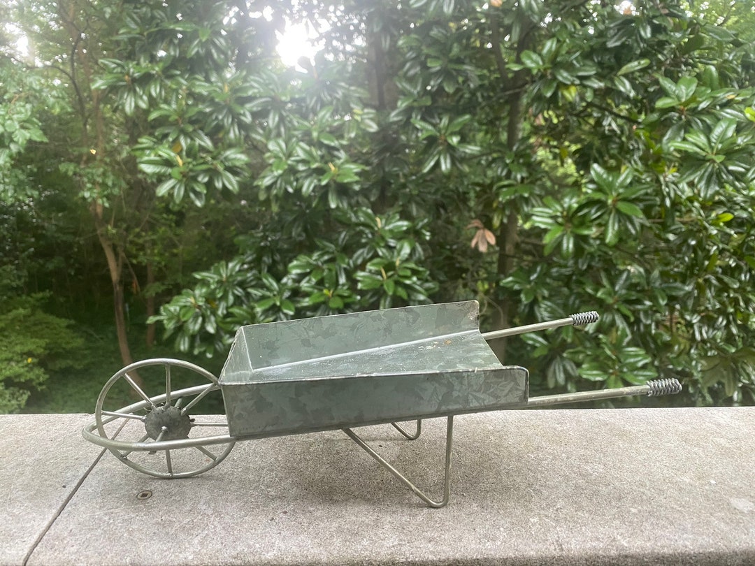 Galvanized Wheelbarrow: French Fairy Garden Accessory (13" Long) - Etsy