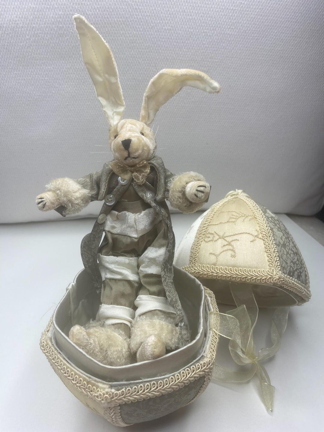 Boyds Bear Bunny in Egg Ornament - H.C. Accents Plush Collectible - Etsy